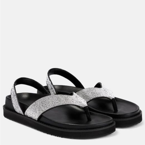 Jonathan Simkhai | Shoes | Leather Crystal Embellished Sandals | Poshmark